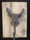 Melannco 1-Hook Wood & Cast Iron Moose Coat Rack, 8-Inch-by-5.5" Inch ...