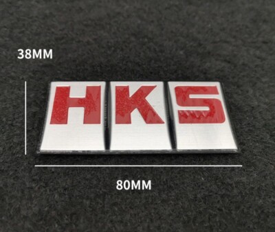 HKS Red Power Badge Alloy Emblem for Honda Toyota Subaru Nissan Skyline ...