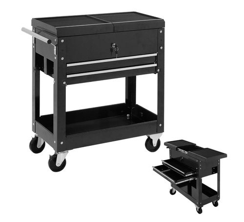 Rolling Mechanics Tool Cart Slide Top Utility Storage Cabinet Organizer ...