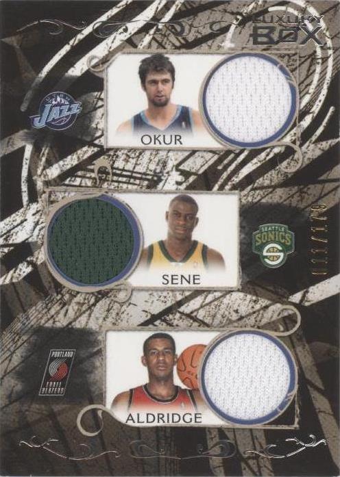 2006-07 Topps Luxury Box - Relics Five LaMarcus Aldridge, Andrew Bynum, Brad Miller #LB5R-15 / ...
