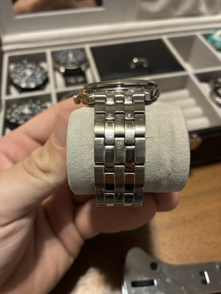 Bulova Men's Stainless Steel Blue Face Dial Date & Day Watch 96C129 | eBay