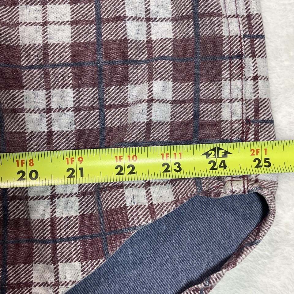 Vintage Anchor Blue WKWR Maroon Plaid Workwear Men's Shirt Extra Large ...
