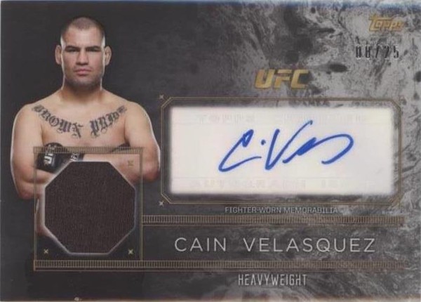 2016 Topps UFC Top of the Class - Autograph Relics Silver #TCAR-CV Cain ...