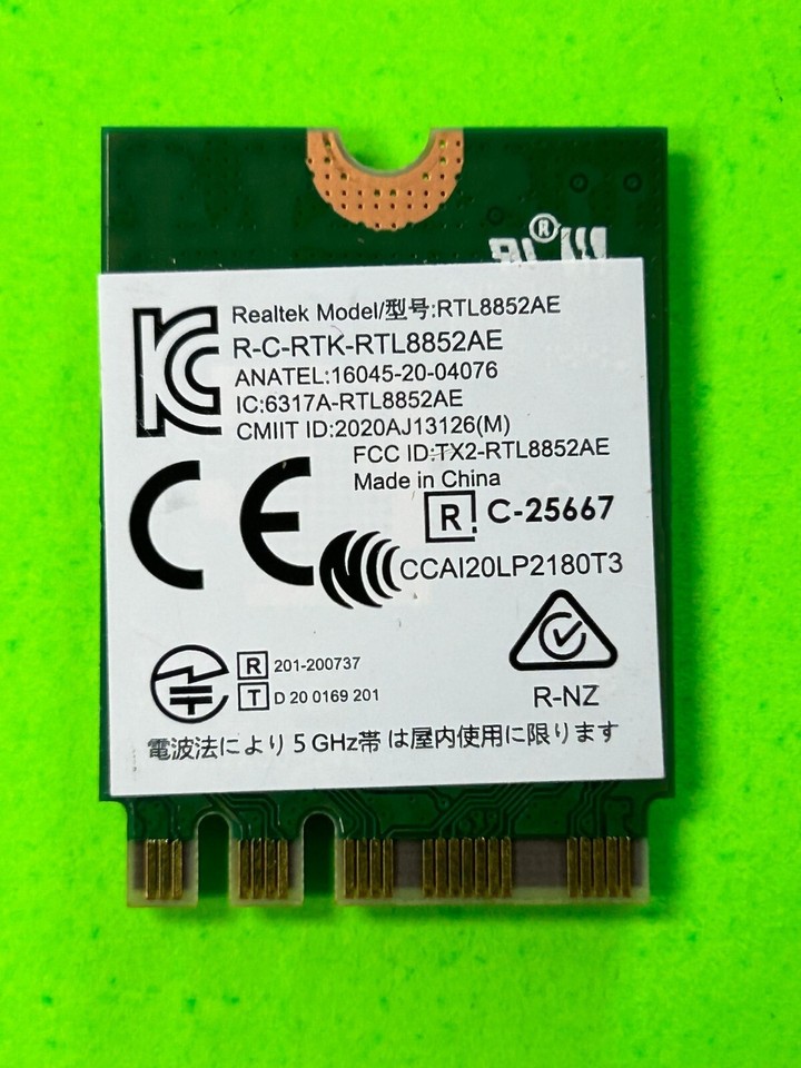 5W10V25797 REALTEK RTL8852AE M.2 2230 PCI-E WIFI 6 802.11AX 5.0 CARD | eBay