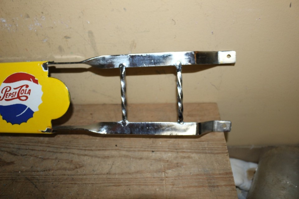 Rare Pepsi Cola Soda Pop Store 30" Door Push Pull Bar Porcelain Metal ...