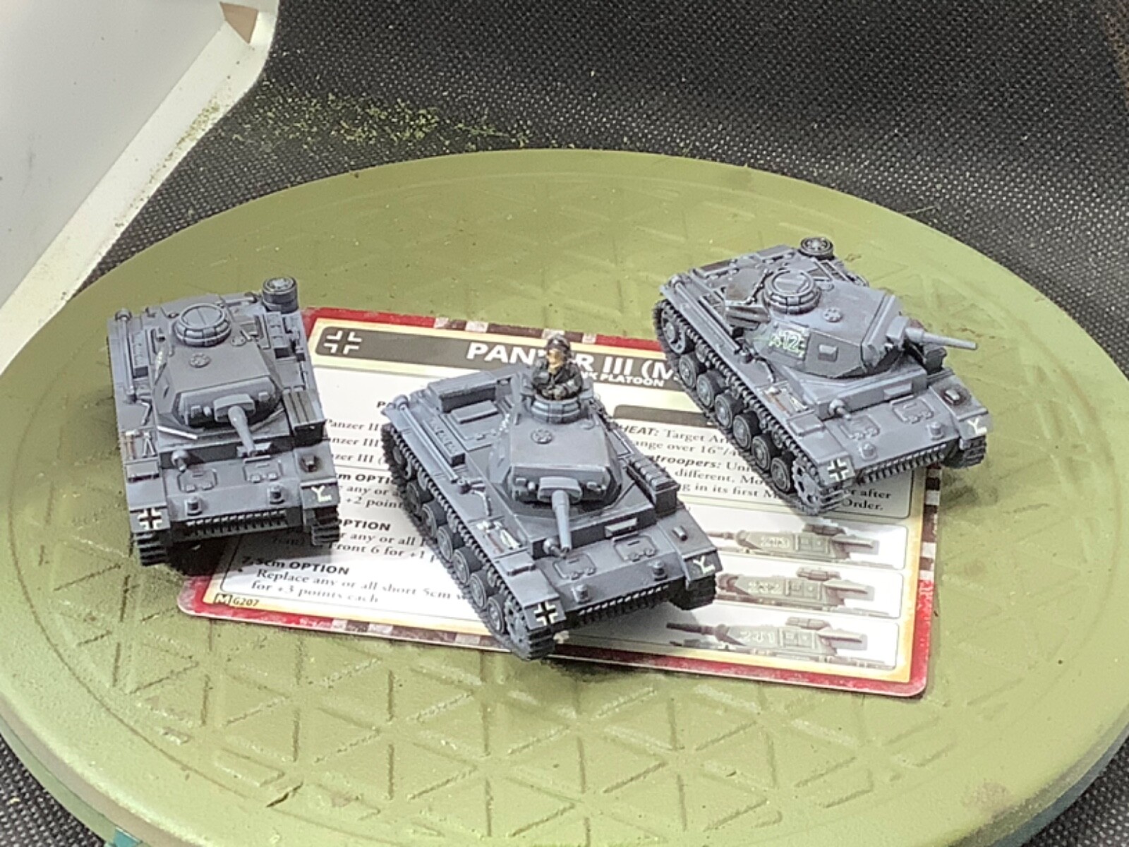 Flames of War Painted German Panzer III Tank Plt. Card | eBay