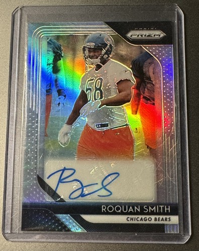 2018 Panini Prizm Roquan Smith Silver Prizm Autograph RC Bears Auto ...