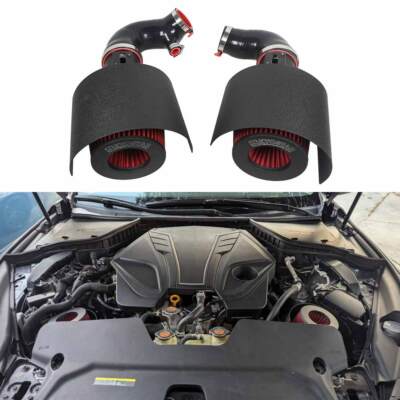 For 16+ Infiniti Q50 Q60 3.0L Twin Turbo Cold Air Intake Kit + Heat ...