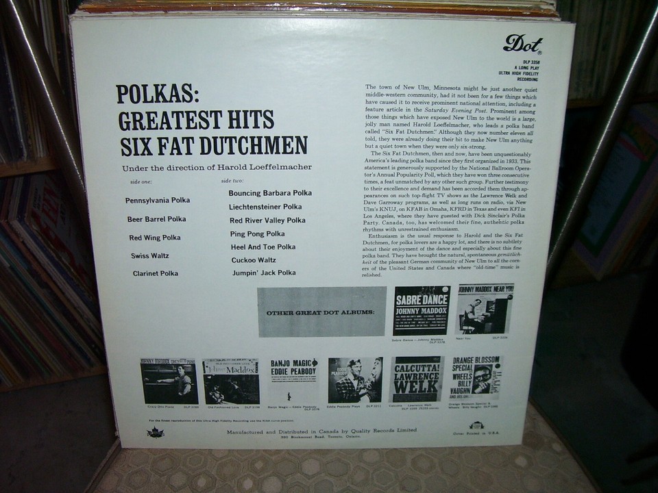 SIX FAT DUTCHMEN, Polka Music, DOT # 3358 | eBay