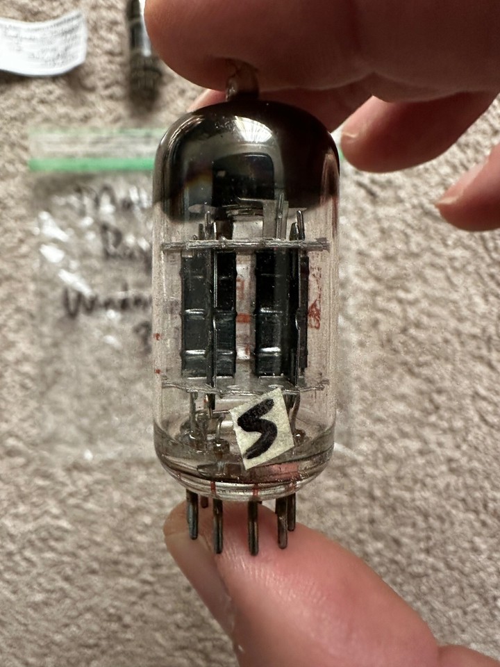 Raytheon JAN 5751 Windmill getter 3X Mica matched pair vacuum tube ...