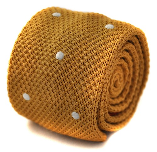 Frederick Thomas Maglia Seta Cravatta da Uomo - Oro Giallo Senape ...