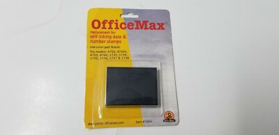 OfficeMax 1854 Replacement Ink Pad for Self Inking Stamps Black | eBay