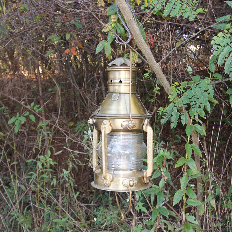 Nautical Merchant Vessel Antique Brass Anchor Signaling Lantern | eBay