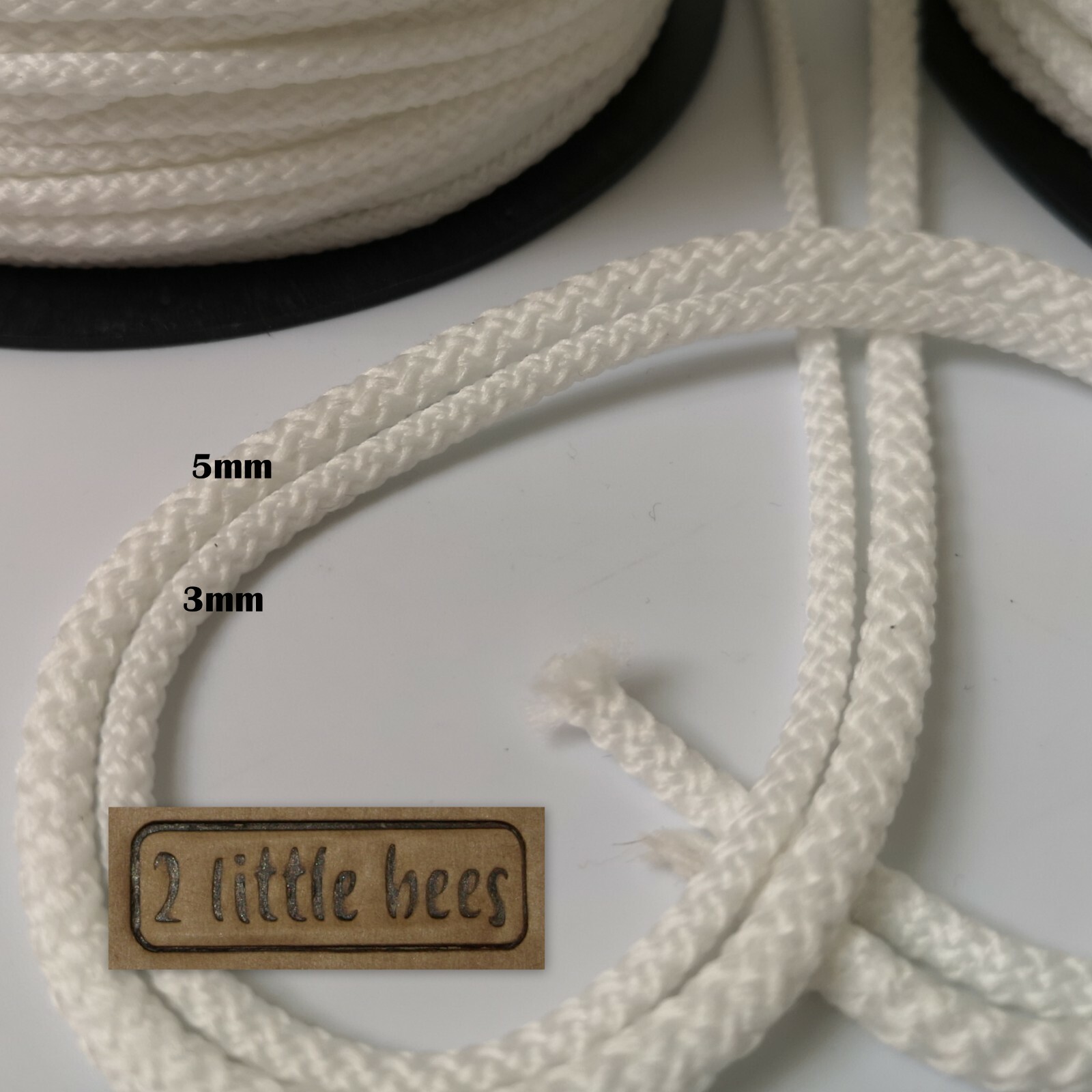 White Cord String Rope 3mm 5mm Drawstring Strong Crochet Trimmings ...