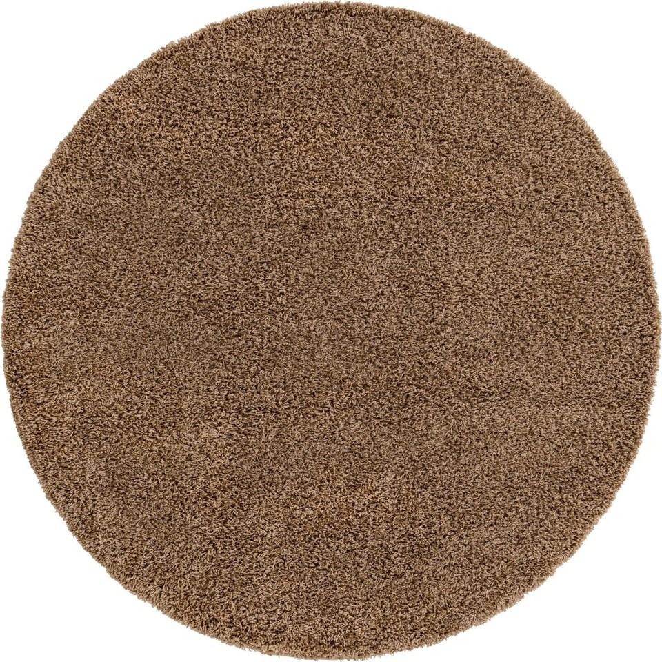 MODERN Circle Round Verona Shaggy Rugs Thick Pile Floor Round Mats Area ...