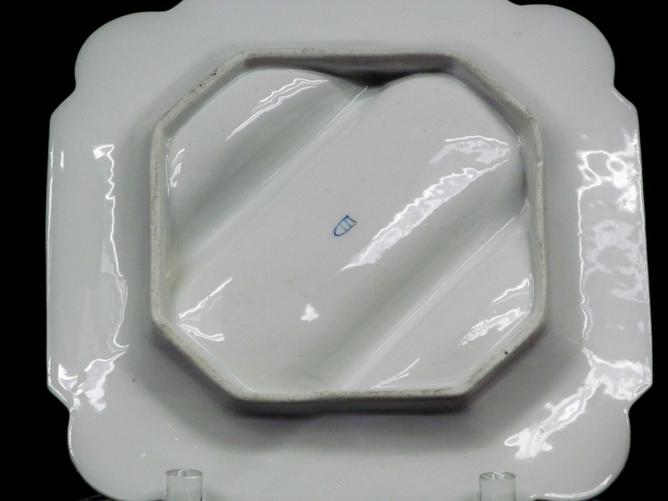 Set Of 4 Antique Hand Painted Royal Vienna Blue & White Color square ...