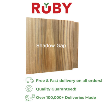 Shadow Gap Home-Grown Cedar Board 6x1 Timber Cladding SAMPLE | eBay UK