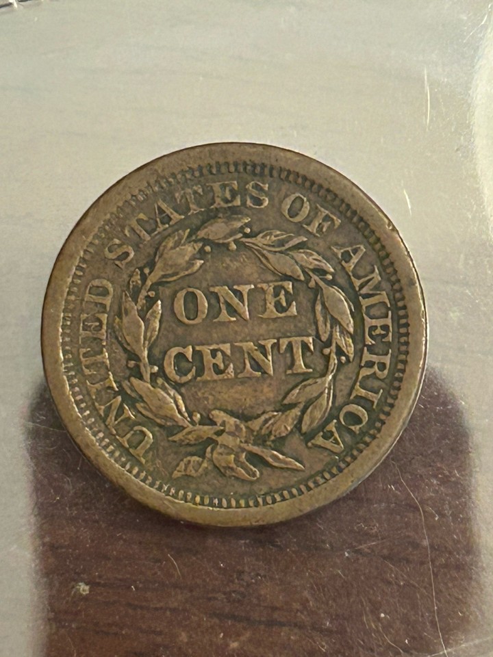 1854 Large Cent Braided One Cent Copper Penny VF Very Fine | eBay