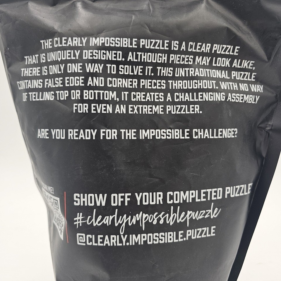 Clearly Impossible Puzzle 1000 Piece | Extreme Challenge Clear Jigsaw ...