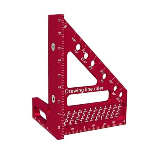 3D Multi-Angle Measuring Ruler, Size: 22.5-90 degree/Hole Scribing ...