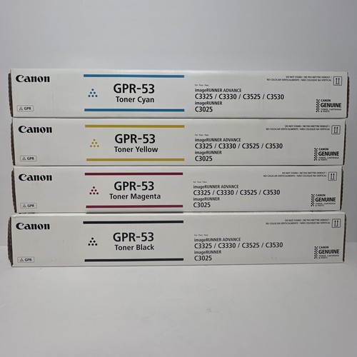 Canon GPR-53 Genuine Toner Set – 1 Black, 1 Cyan, 1 Magenta, 1 Yellow ...