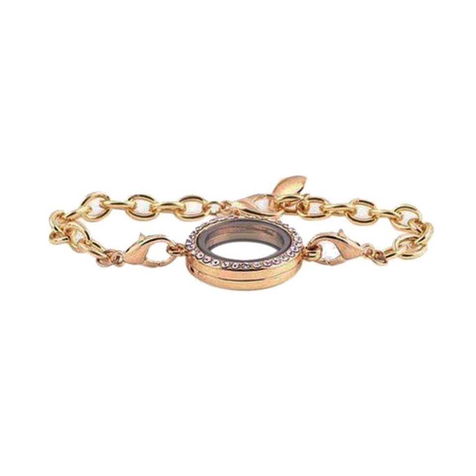 Magnetic Crystal Living Memory Locket Bracelet for Floating Charms Gift ...