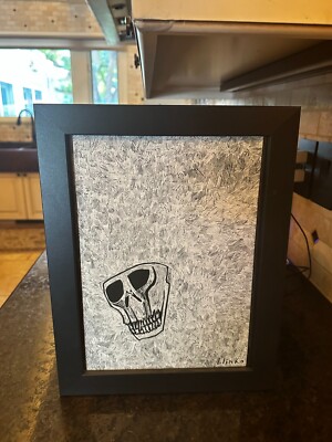 nick blinko 9x12 original painting rudimentary peni, white on black | eBay