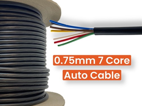 7 Core Automotive Cable - 0.75mm² Wire Thinwall Multicore 12V Car Auto ...