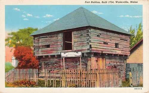 Fort Halifax Built In 1754 Waterville Maine Postcard Posted | eBay