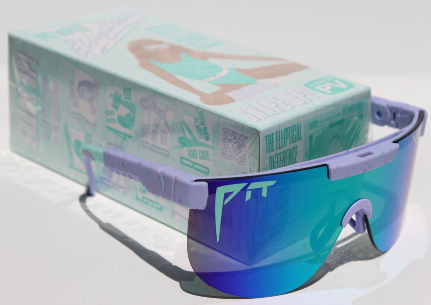PIT VIPER The Moontower Ellipticals Sunglasses Purple Blue/Green Shield ...