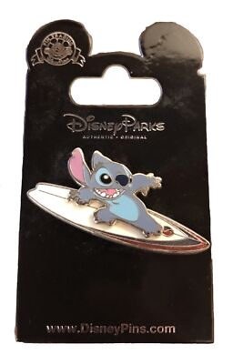 Disney Pin STITCH Surfboard Pin on Pin Design Lilo and Stitch on Card ...