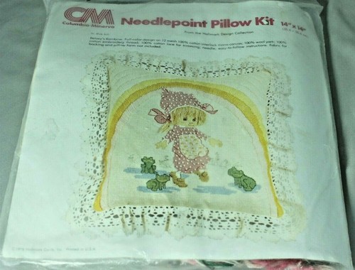 Columbia Minerva Betsey's Rainbow Needlepoint Pillow Kit 14"x 14" 1978 ...