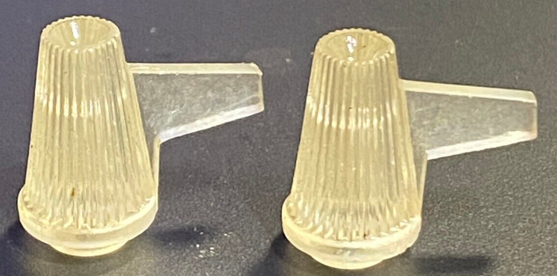 2 ORIGINAL CLOCK RADIO KNOBS CLEAR PLASTIC 3/4" L PHILCO GE RCA EMERSON ZENITH | eBay