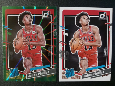 (2) 2023-24 Panini Donruss Green Laser/Base Julian Phillips Rated ...