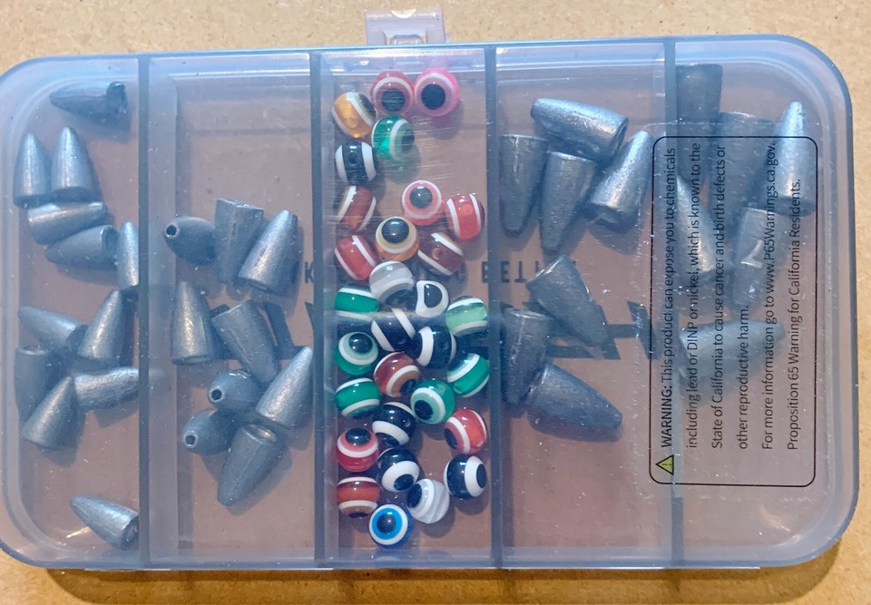 THKFISH Collection Fishing Weights, Beads, Carolina Rig, Texas Rig- 64 ...
