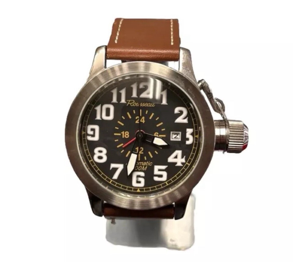 ROUSSEAU AUTOMATIC PILOT 200M Rare MENS SWISS MADE WATCH | eBay