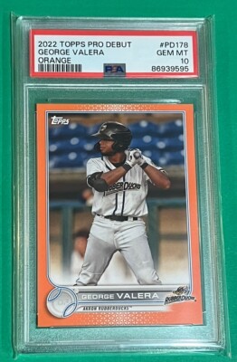 2022 TOPPS PRO DEBUT GEORGE VALERA /25 ORANGE PARALLEL PSA 10 | eBay