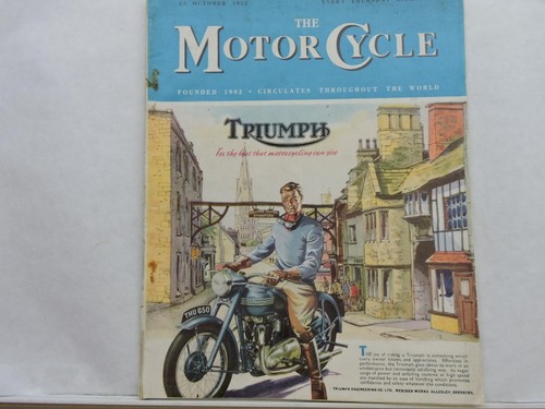 October 23 1952 Motorcycle Magazine Triumph 650cc JAP 125cc 122cc 197cc ...