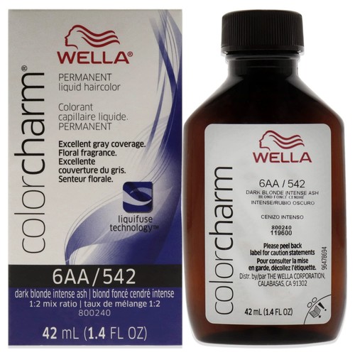 WELLA Color Charm Permanent Liquid Hair Color for Gray Coverage, 6AA ...