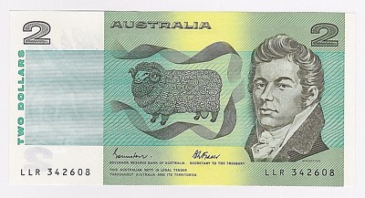 1985 (UNC) AUSTRALIA $2 TWO DOLLAR NOTE - GREAT (UNC) NOTES - Johnston ...