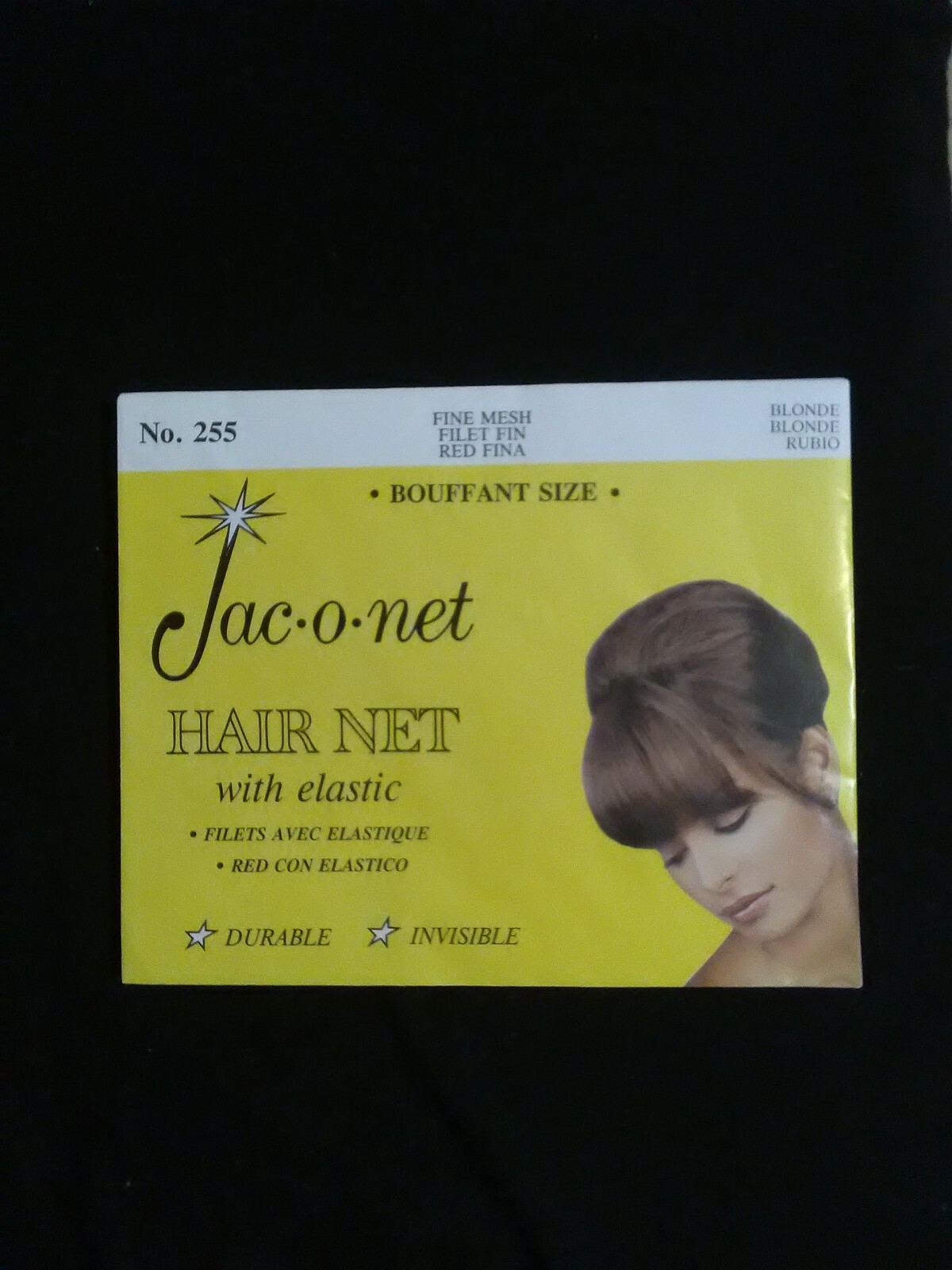 Jac-O-Net Bouffant Invisible retro very thin fine Hair Net blonde color ...