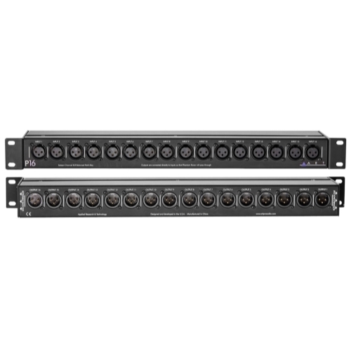 ART P16 16-Channel Rack Mount XLR Balanced Patch Bay for Live, Studio ...