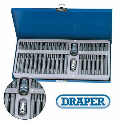 Draper Expert 40 Piece Mechanics Tx-Star/Torx/Hex/XZN/Spline Bit Set ...