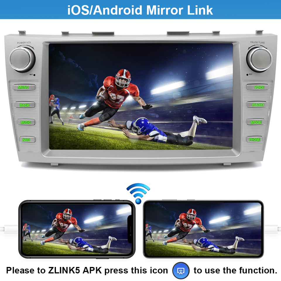 For TOYOTA CAMRY 2007-11 Android13 CarPlay 9'' Car EQ Stereo Radio GPS ...