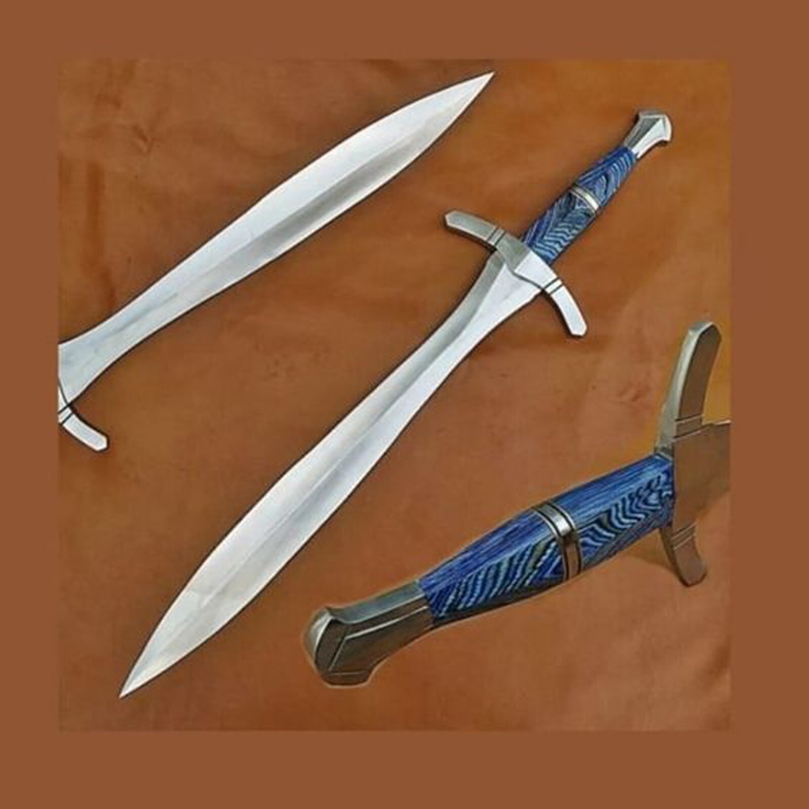 Handmade J2 Steel Dagger Knife with Hard wood Handle steel guard | eBay