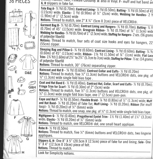 Simplicity Crafts Pattern 9833 Doll Clothes Uncut 1996. T3 for sale ...