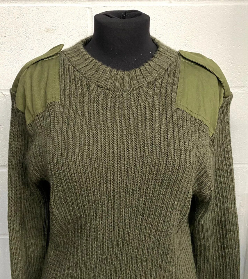 British Military Issue Army Olive Green Drab Round Neck Heavy Jumper ...