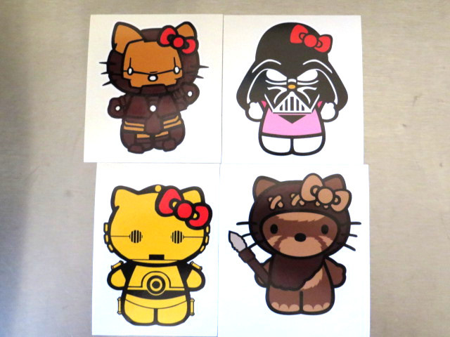 HELLO KITTY SPIDER MAN,IRON MAN,BATMAN,THOR - MANY SUPER HERO DECALS ...