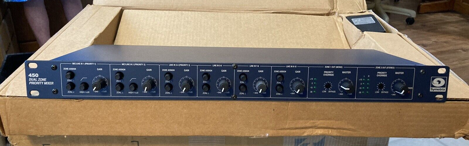 SYMETRIX 450 DUAL ZONE PRIORITY MIXER --NEW in Box--Surplus Stock | eBay