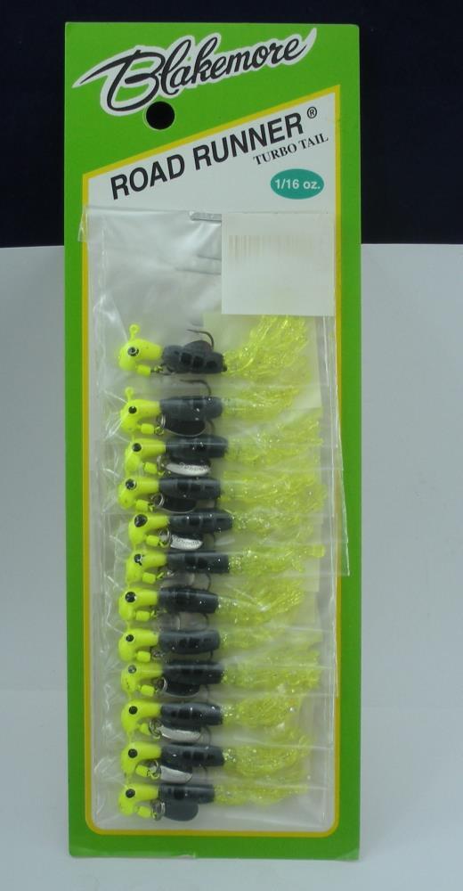 1202-030 Blakemore Road Runner Turbo Tail 1/16 oz Chartruese/Black ...
